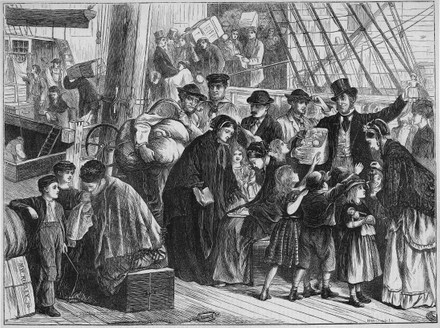 European Emigrants Wait On Deck Ship Editorial Stock Photo - Stock ...