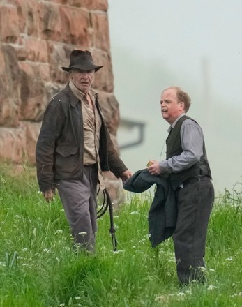 'Indiana Jones' on set filming, Leaderfoot, Melrose, Scottish Borders ...