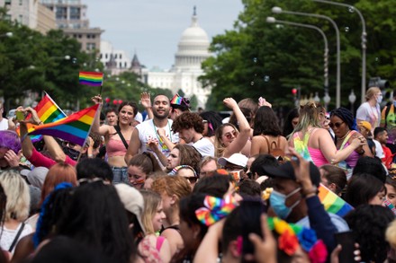 Us Capitol Building Seen Behind Pride Editorial Stock Photo - Stock ...