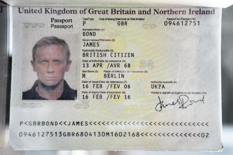 James Bond Memorabilia James Bonds Passport Editorial Stock Photo ...