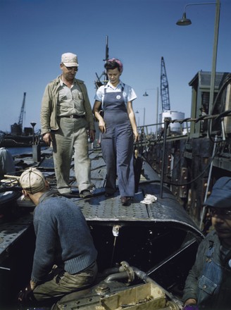 Shipyard Foreman Shows Female Worker Around Editorial Stock Photo ...