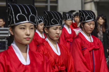 University Graduating Classes Costume Chosun Dynasty Editorial Stock ...