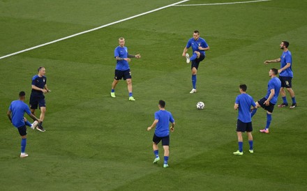 Players Italy Warm Before Uefa Euro Editorial Stock Photo - Stock Image ...