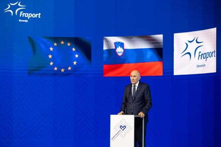Slovenian Prime Minister Janez Jansa Speaks Editorial Stock Photo ...