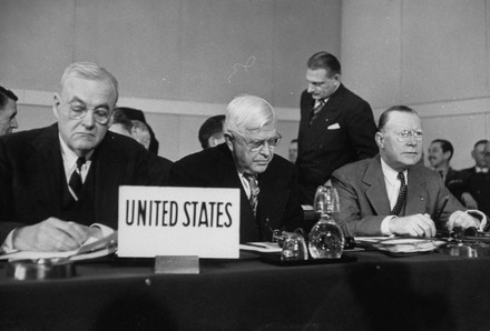 Secretary Defense Charles Erwin Wilson Sitting Editorial Stock Photo ...