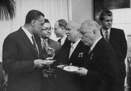 Soviet Nikita S Khrushchev L W Editorial Stock Photo - Stock Image ...