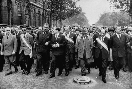 ANDRE PHILIP DEMONSTRATING AGAINST CHARLES DE Editorial Stock Photo ...