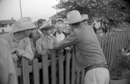 Police Officers Standing Close Fence Building Editorial Stock Photo ...