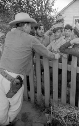 Police Officers Standing Close Fence Building Editorial Stock Photo ...