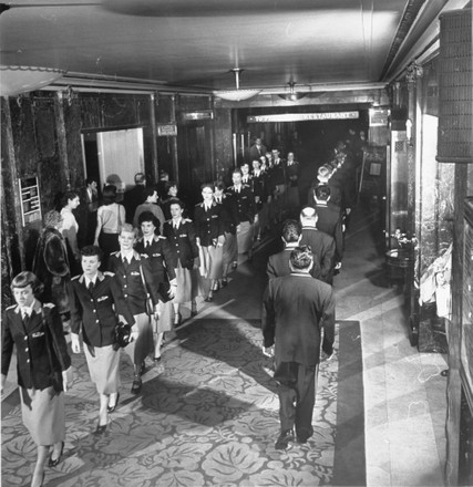 Employees Participating Shift Change Elevator Girls Editorial Stock ...