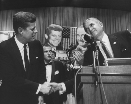 Sen John F Kennedy Shaking Hands Editorial Stock Photo - Stock Image ...