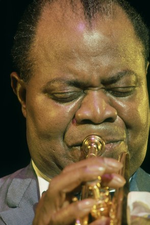 Closeup American Jazz Musician Louis Armstrong Editorial Stock Photo ...