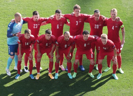 Denmarks Starting Eleven Poses Prior Uefa Editorial Stock Photo - Stock ...