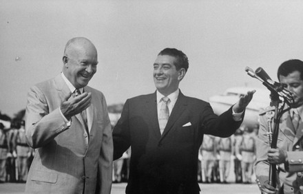 President Dwight D Eisenhower L Cheering Editorial Stock Photo - Stock ...