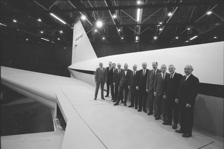 Portrait Group Boeing Employees They Stand Editorial Stock Photo ...