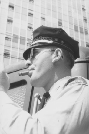 Closeup Police Officer Smoking During Freedom Editorial Stock Photo ...