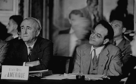 Us Delegates Benjamin V Cohen R Editorial Stock Photo - Stock Image ...