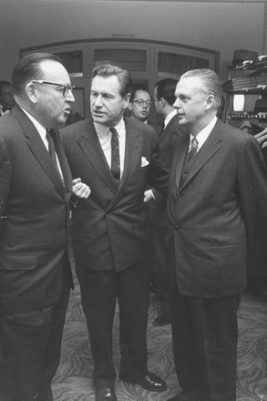 Nelson Rockefeller Talking Gov William Stratton Editorial Stock Photo ...