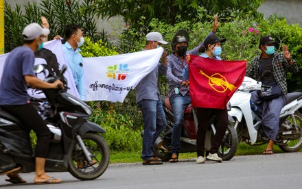 People Myanmar Protest Calling Freedom Release Editorial Stock Photo ...