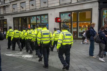 Policing football fans in London, UK - 18 Jun 2021 Stock Pictures ...