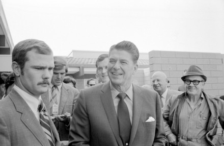California Governor Ronald Reagan Standing Laughing Editorial Stock ...