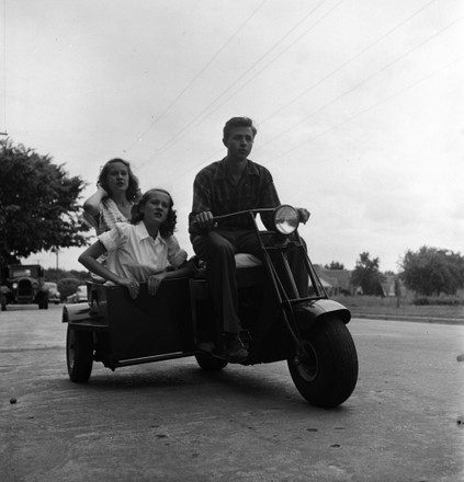 Teenage Boy Riding Motor Scooter While Editorial Stock Photo - Stock ...