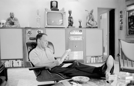 Singer Frank Sinatra Sitting On Chair Editorial Stock Photo - Stock ...