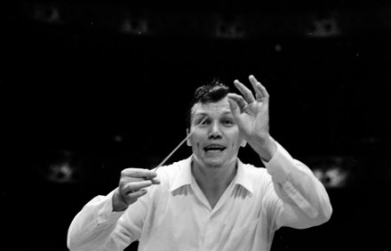 Picture French Conductor George Pretre Holding - Foto de stock de ...