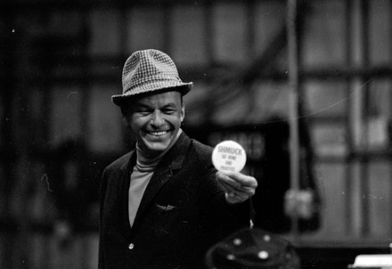 Singer Frank Sinatra Smiling Holding Button Editorial Stock Photo ...