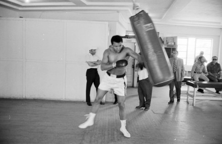 Professional Boxer Muhammad Ali Practicing Punching Editorial Stock ...