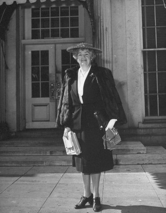 Congresswoman Edith Nourse Rogers Leaving White Editorial Stock Photo ...