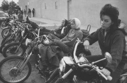 Three Old Ladies Hells Angels Sitting Editorial Stock Photo - Stock ...