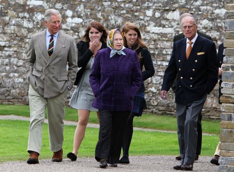 The royal family visit the Castle of Mey, Scrabster, Scotland, Britain ...