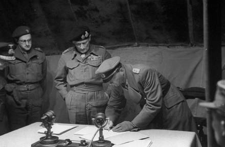 Eberhard Kinzel Signing Unconditional Surrender Terms Editorial Stock ...