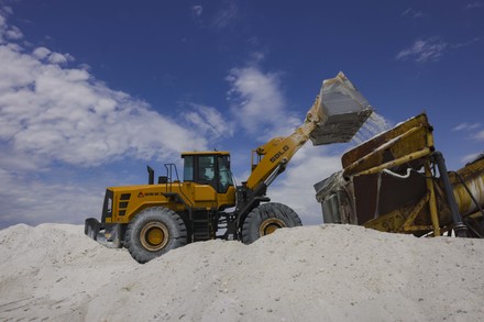 Worker Prepares Crude Salt Purification On Editorial Stock Photo ...
