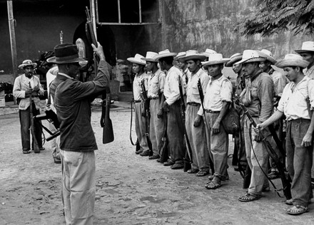 Groups Insurgent Soldiers Lined Standing Ease Editorial Stock Photo ...
