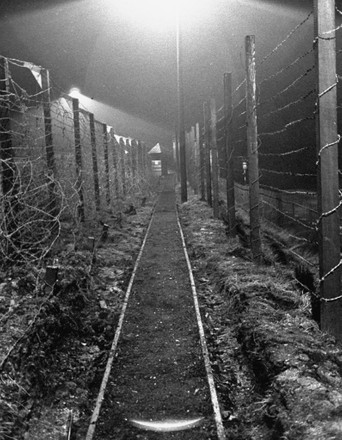 Closeup View Pair Barbed Wire Barriers Editorial Stock Photo - Stock ...
