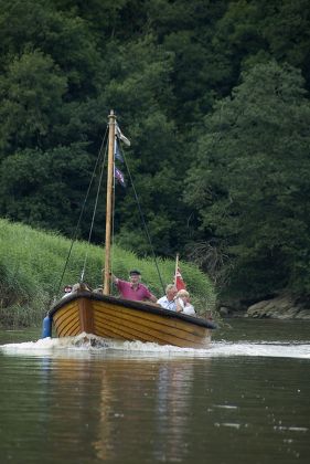 Wooden Built Calstock Passenger Ferry On Editorial Stock Photo - Stock ...