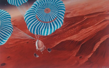 Artist Pat Rawlings Concept Twostage Lander Editorial Stock Photo ...