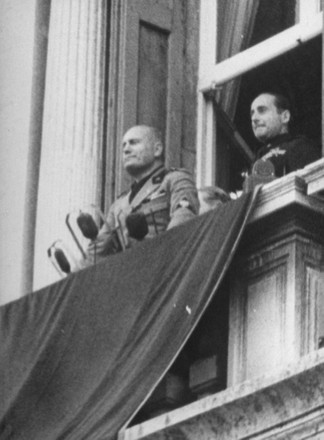 Italian Fascist Dictator Benito Mussolini Giving Editorial Stock Photo ...