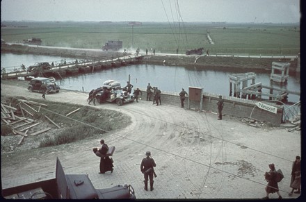 German Soldiers Crossing Makeshift Bridge Over Editorial Stock Photo ...