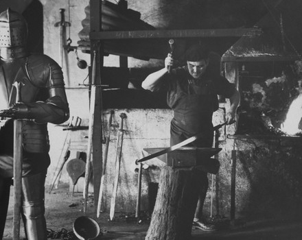 Sword Makers Working Armor Shop Editorial Stock Photo - Stock Image ...