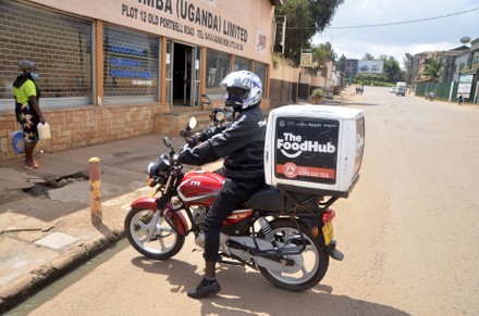 Delivery Man Calls His Customer Kampala Editorial Stock Photo - Stock ...