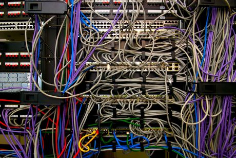 Computer Network Cabling Networking Editorial Stock Photo - Stock Image ...