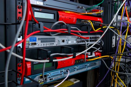 Computer Network Cabling Switching Apparatus Firewall Editorial Stock ...