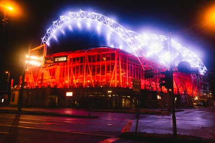 Music Dom Illuminated Red Light Cologne Editorial Stock Photo - Stock ...
