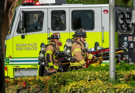 Miamidade Rescue Team Gather Near 12story Editorial Stock Photo - Stock ...