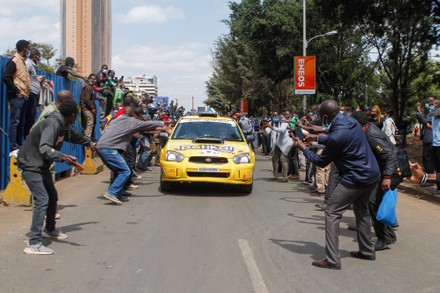 Kenyan Spectators Cheer On Safari Rally Editorial Stock Photo - Stock ...
