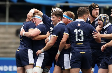 Christian Townsend Scotland Celebrates Scoring Try Editorial Stock ...