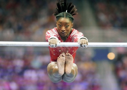 Gymnast Simone Biles Preforms On Uneven Editorial Stock Photo - Stock ...